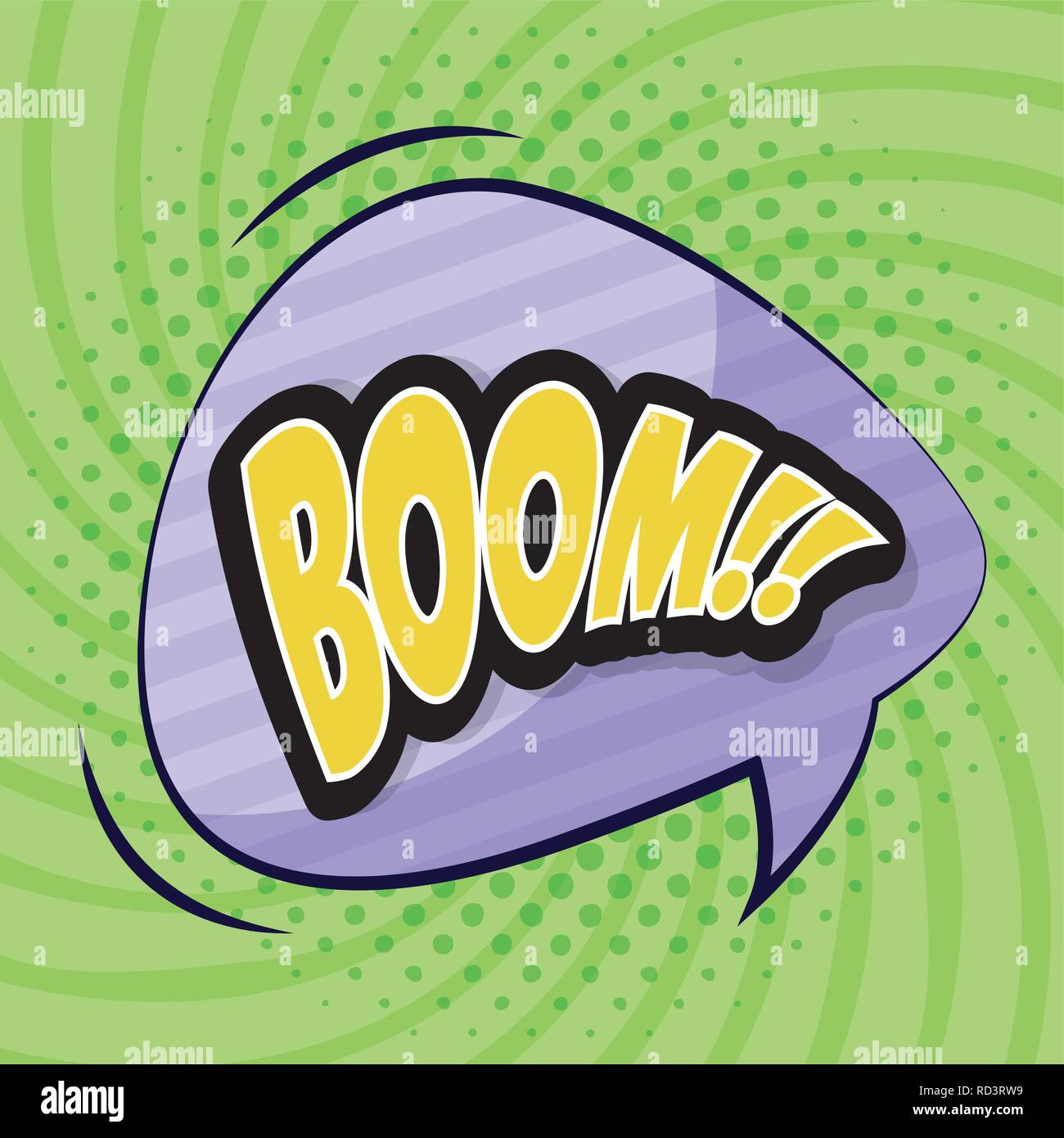 speech bubble with boom word comic pop art vector illustration design ...