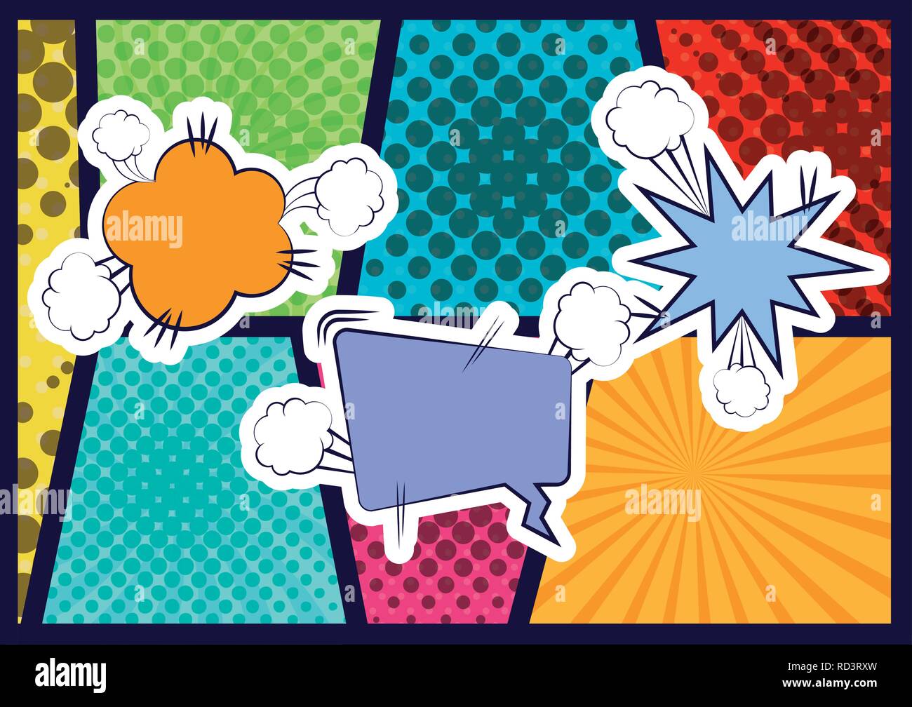 speech bubble with explosive comic pop art vector illustration design ...