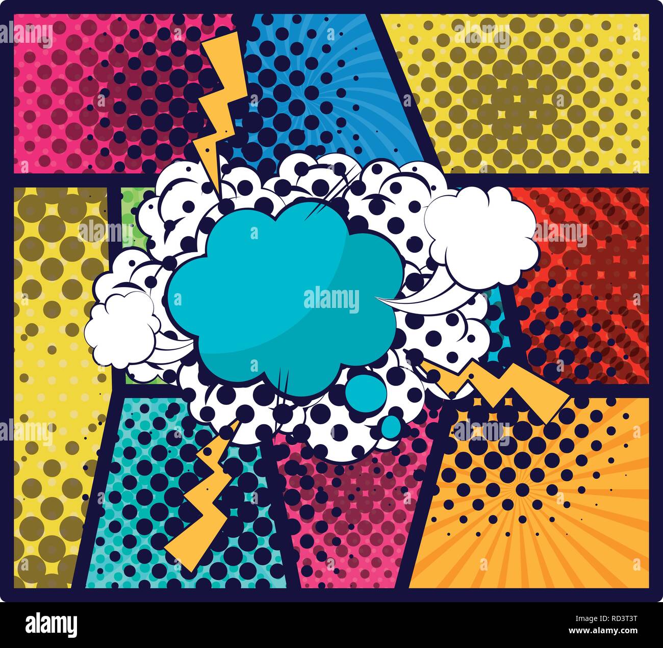 explosive comic pop art style vector illustration design Stock Vector ...