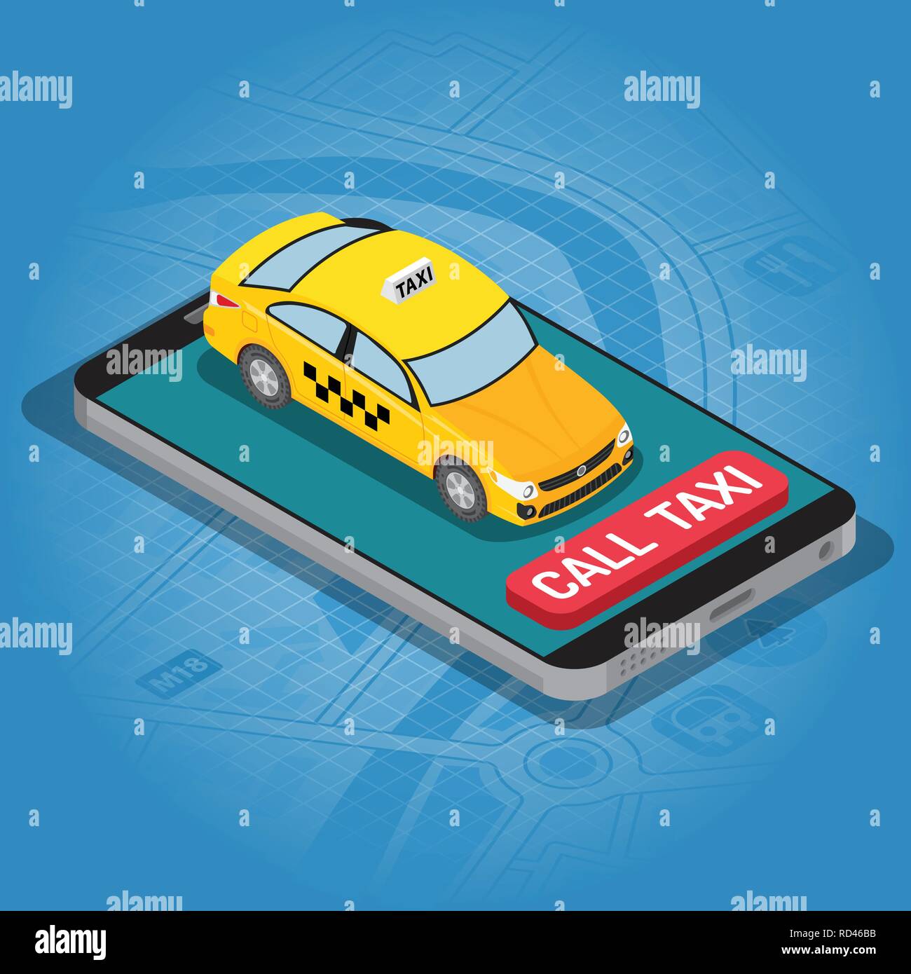Smart car icon isometric Stock Vector Images - Alamy