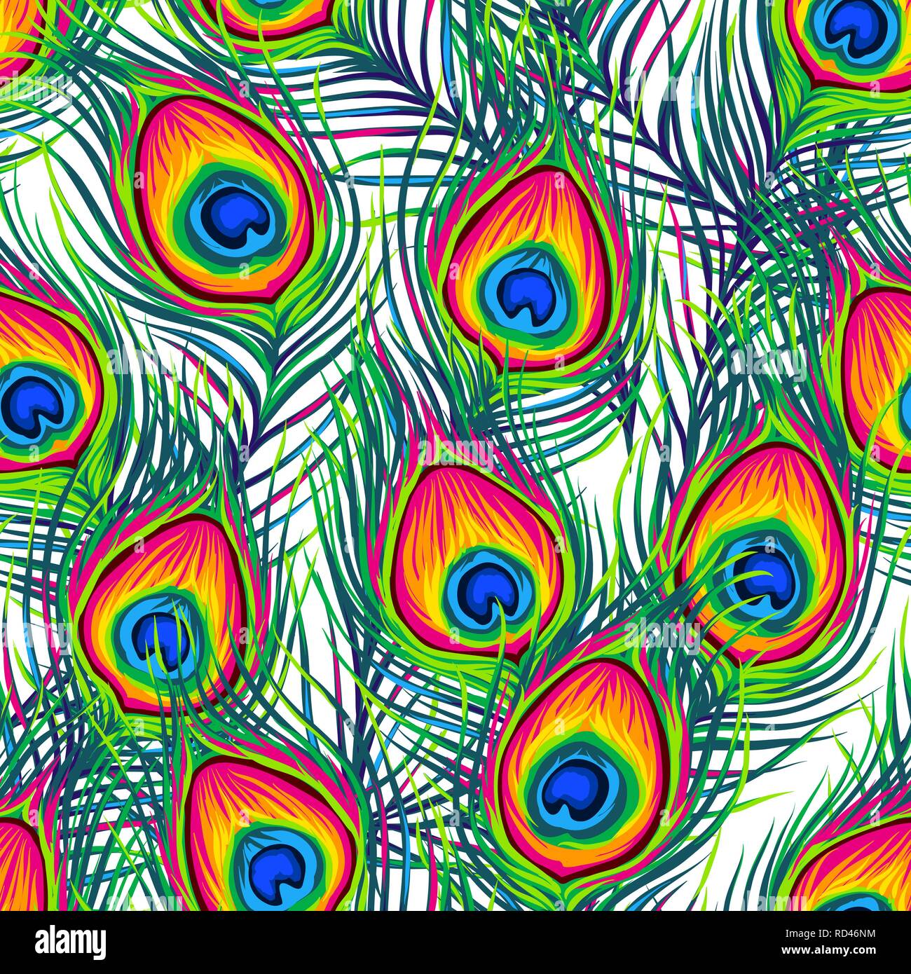 Peacock wallpaper Stock Vector Images - Alamy