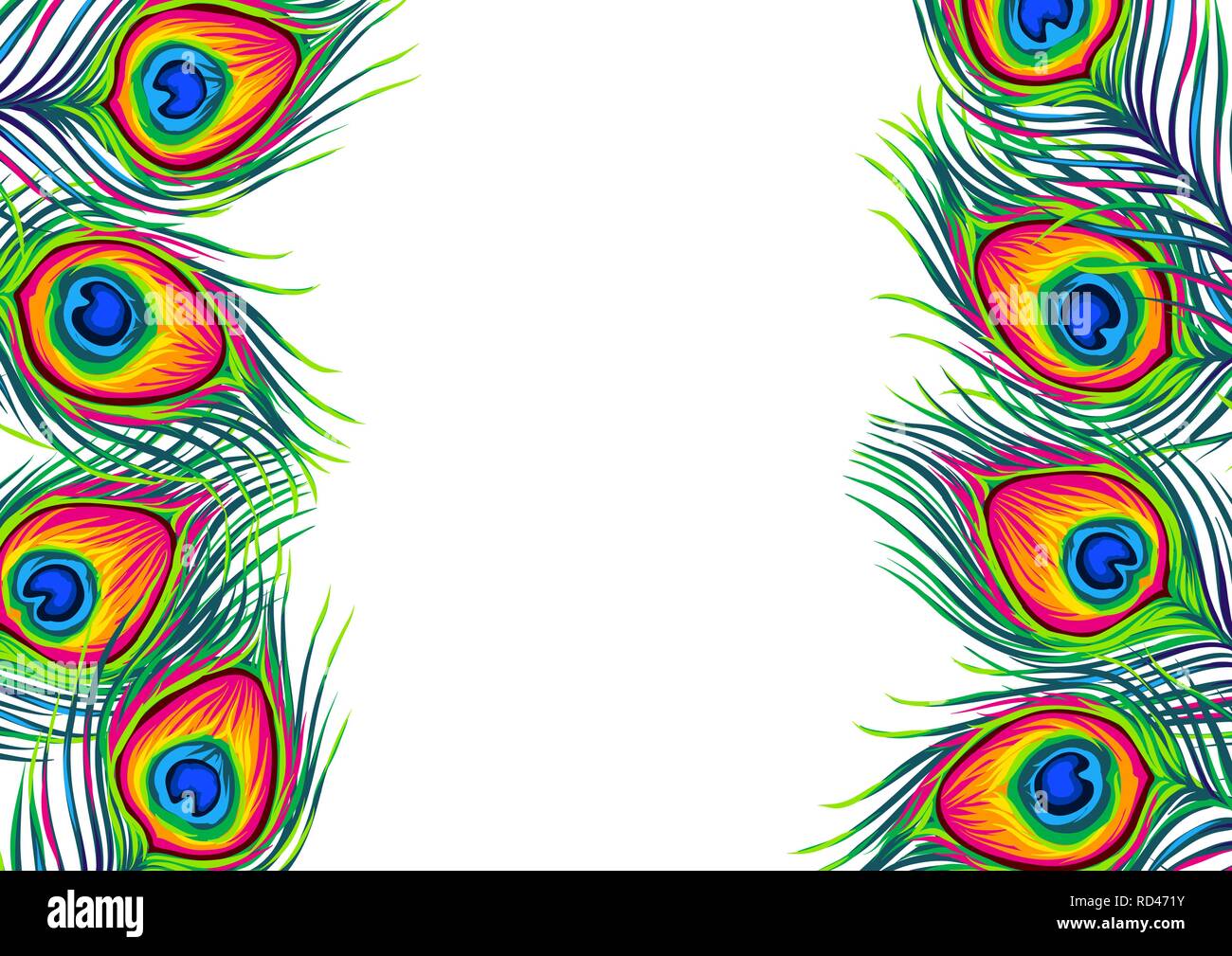 Peacock Feathers Border