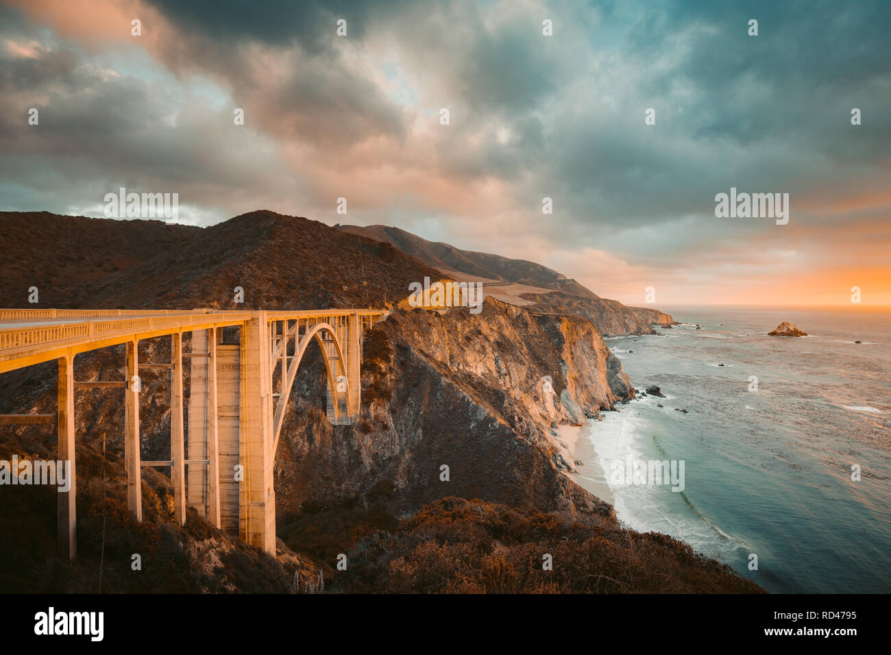 Golden highway hi-res stock photography and images - Alamy