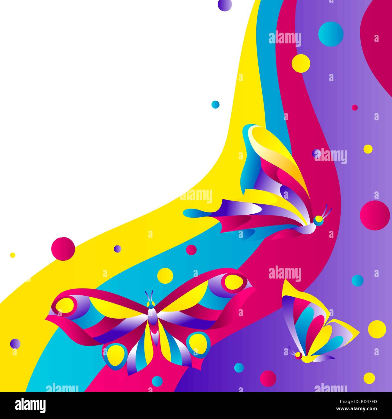 Background design with butterflies Stock Vector Image & Art - Alamy