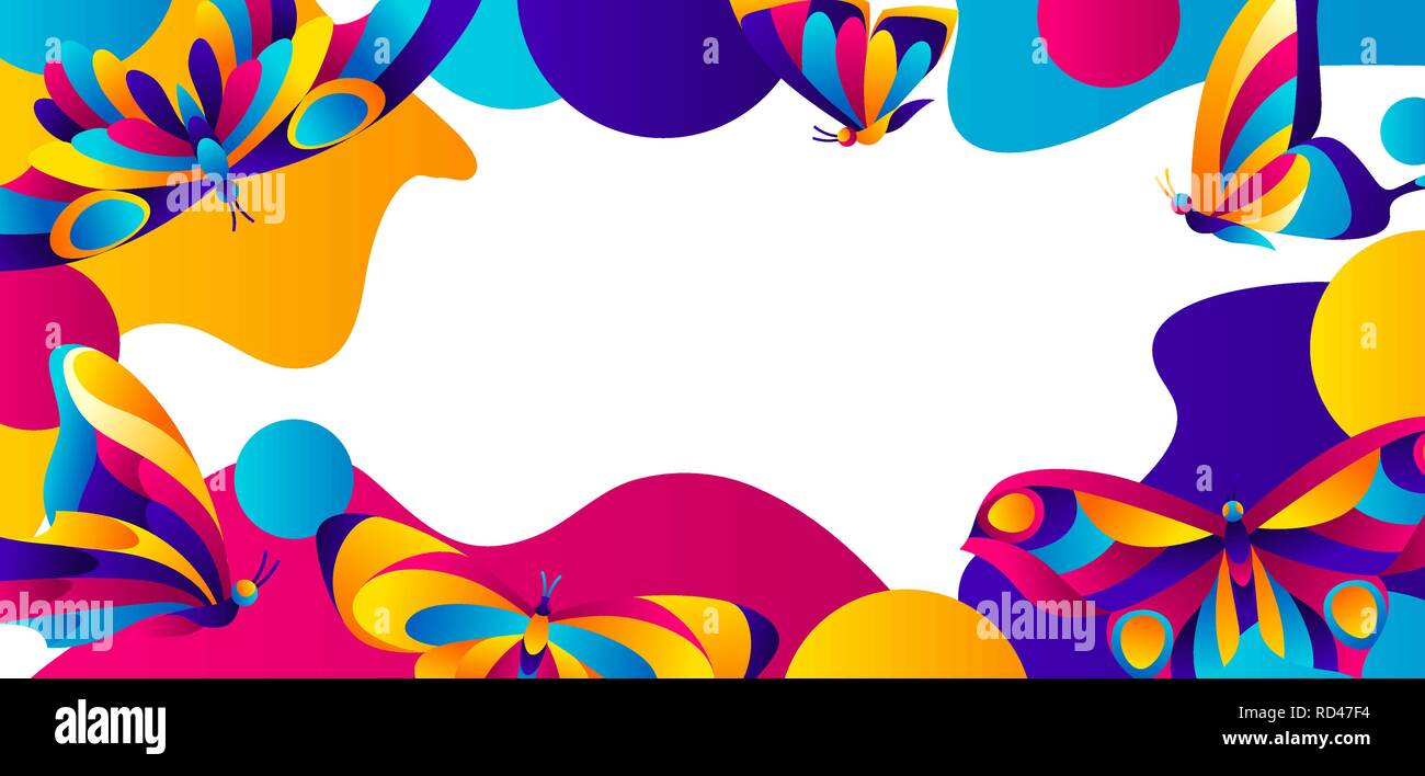 Banner design with butterflies Stock Vector Image & Art - Alamy