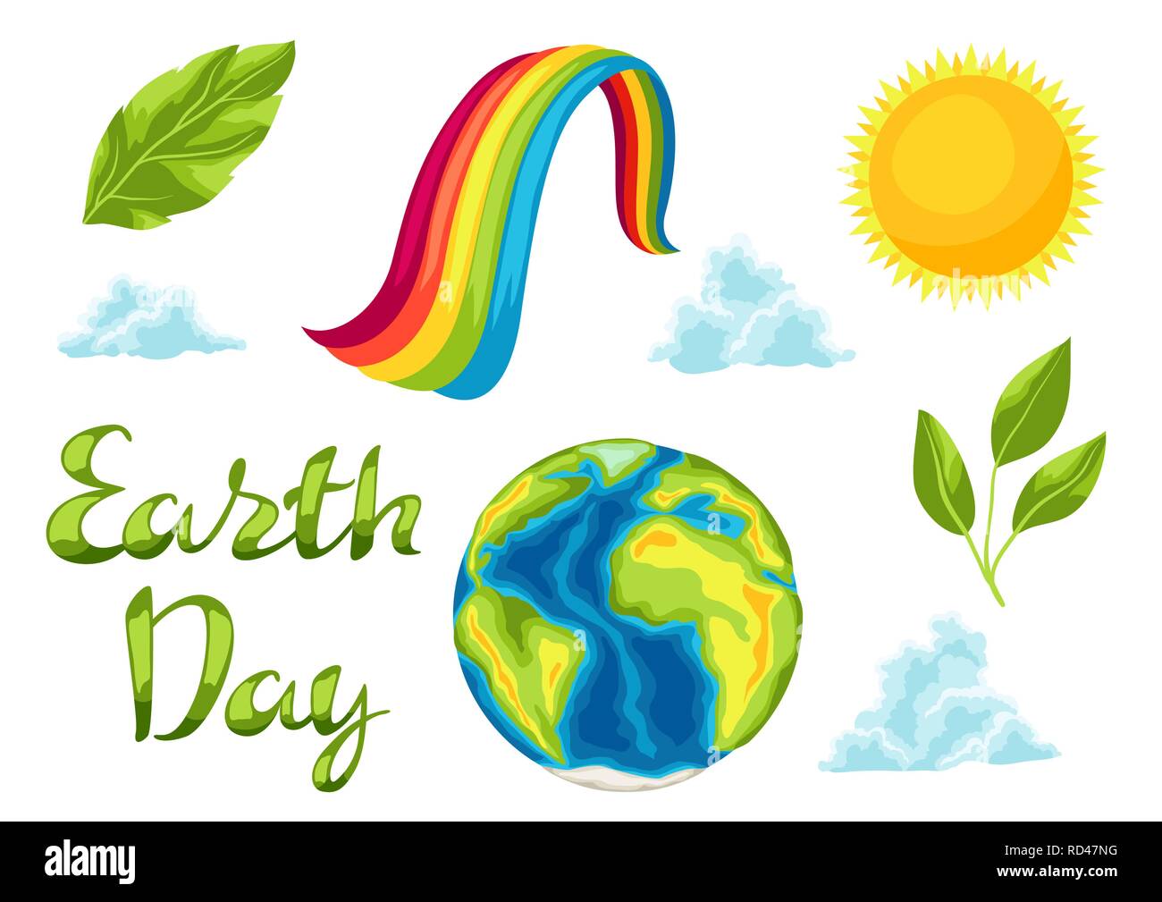 Happy Earth Day set of items Stock Vector Image & Art - Alamy