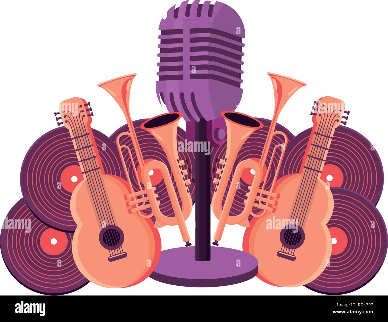 microphone and instruments Stock Vector Image & Art - Alamy