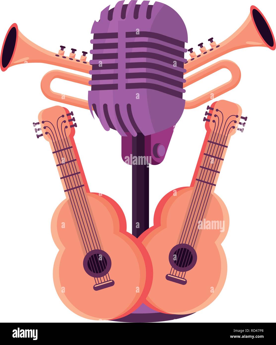 microphone and instruments Stock Vector Image & Art - Alamy