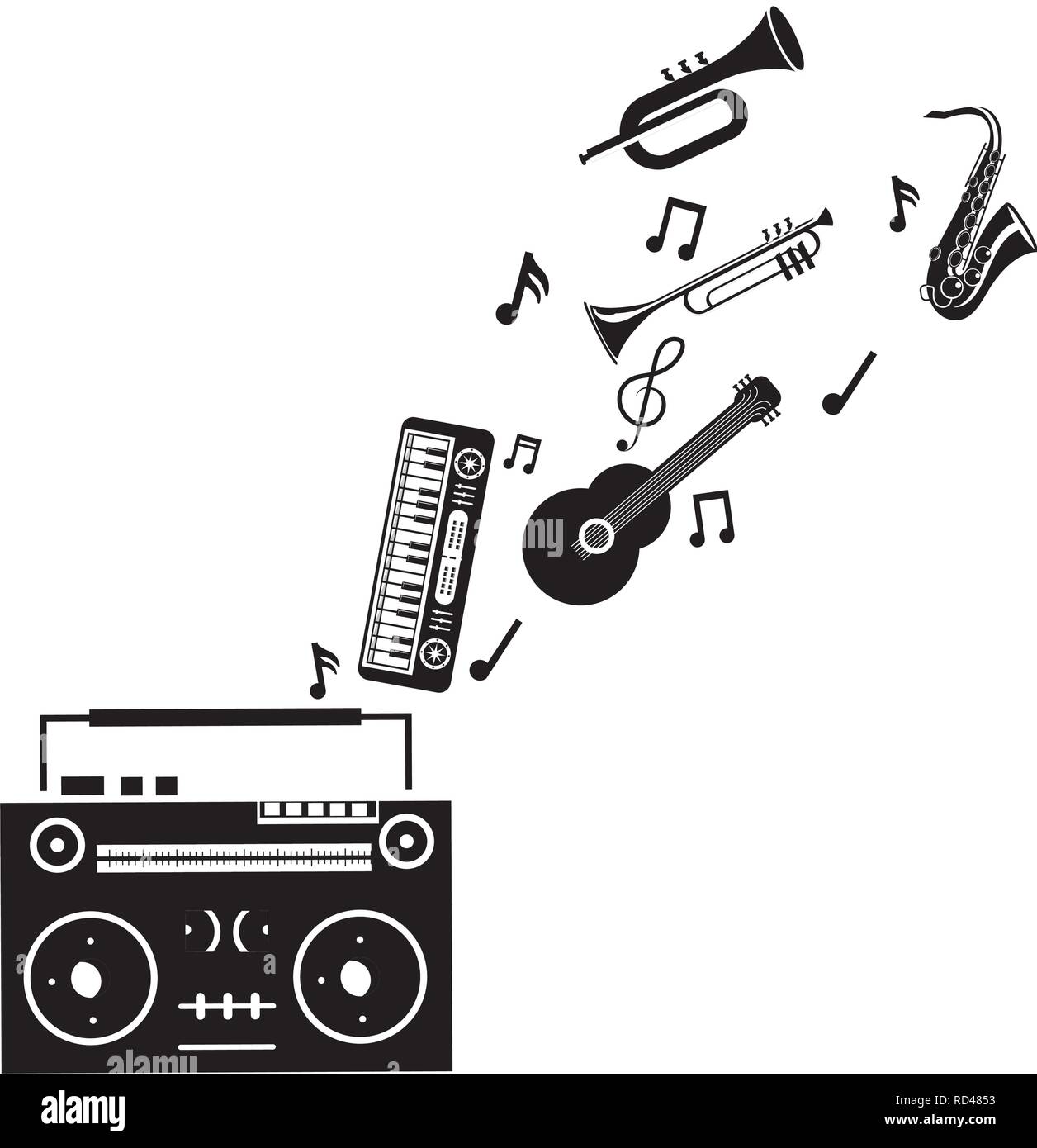 Musical Instrument Box Stock Vector Images - Alamy