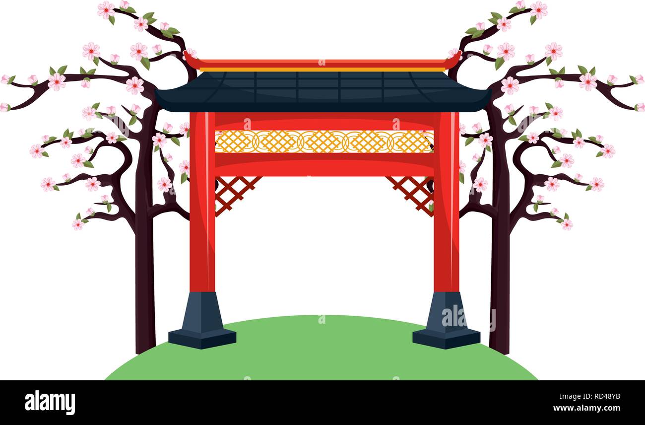 chinese red gate Stock Vector Image & Art - Alamy