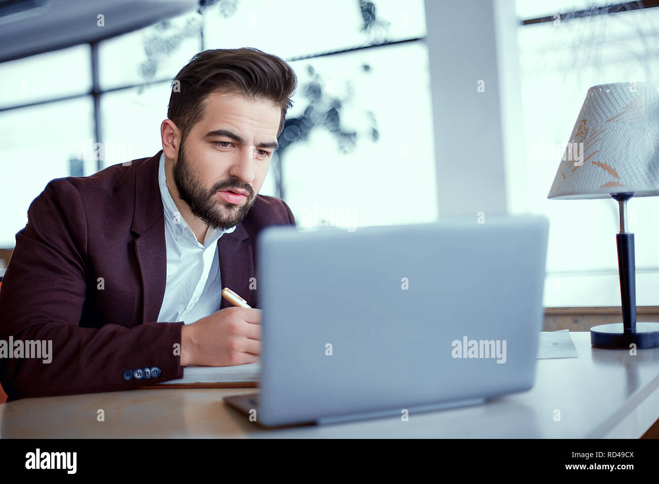Laptop adult hi-res stock photography and images - Alamy