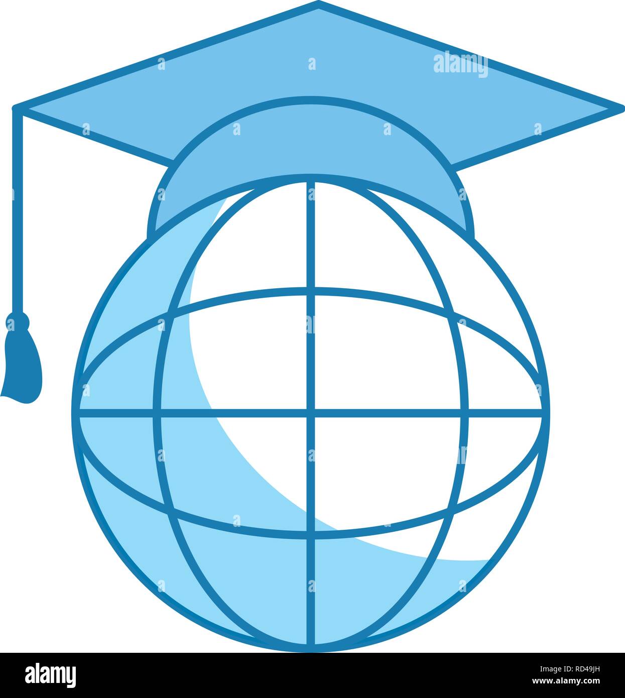 globe and graduation cap Stock Vector Image & Art - Alamy