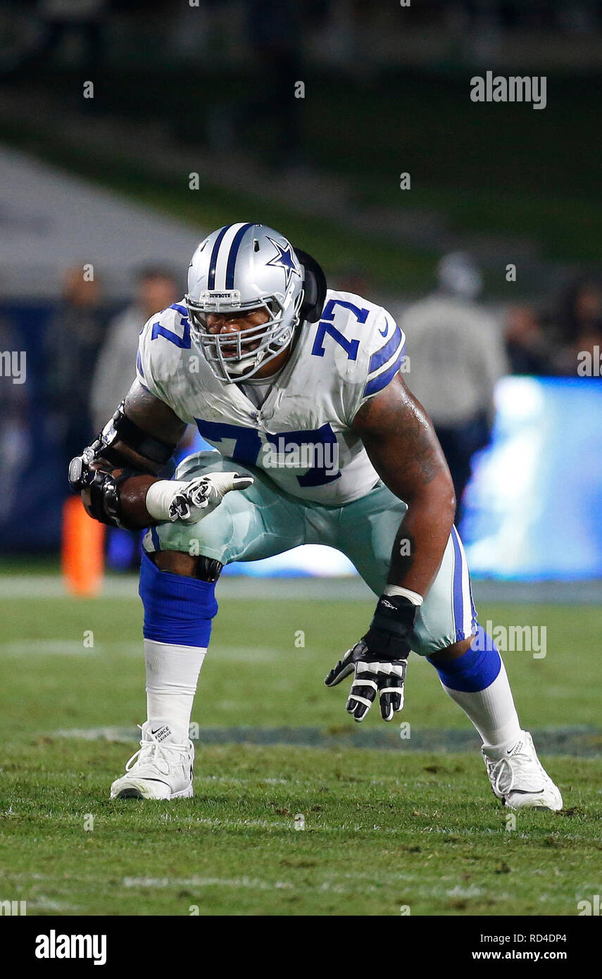 January 12, 2019 Dallas Cowboys offensive tackle Tyron Smith #77 in ...