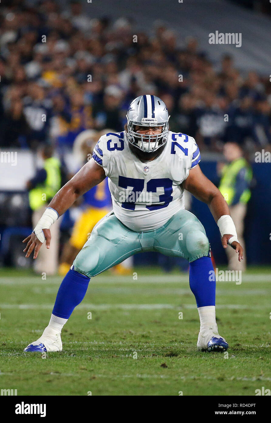 January 12, 2019 Dallas Cowboys center Joe Looney #73 in action during ...