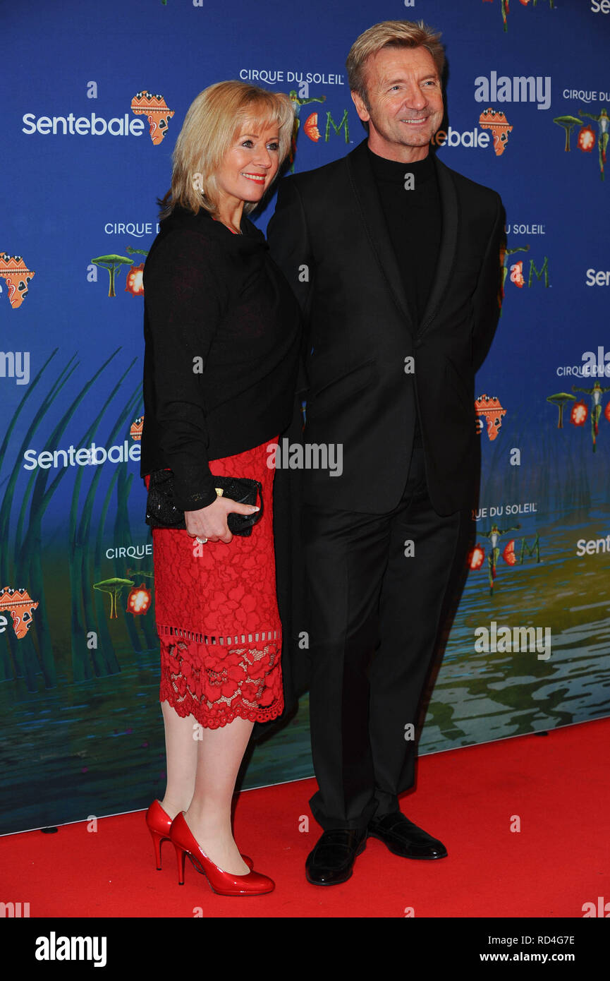 Christopher Dean and guest attends the Cirque du Soleil Premiere Of ...