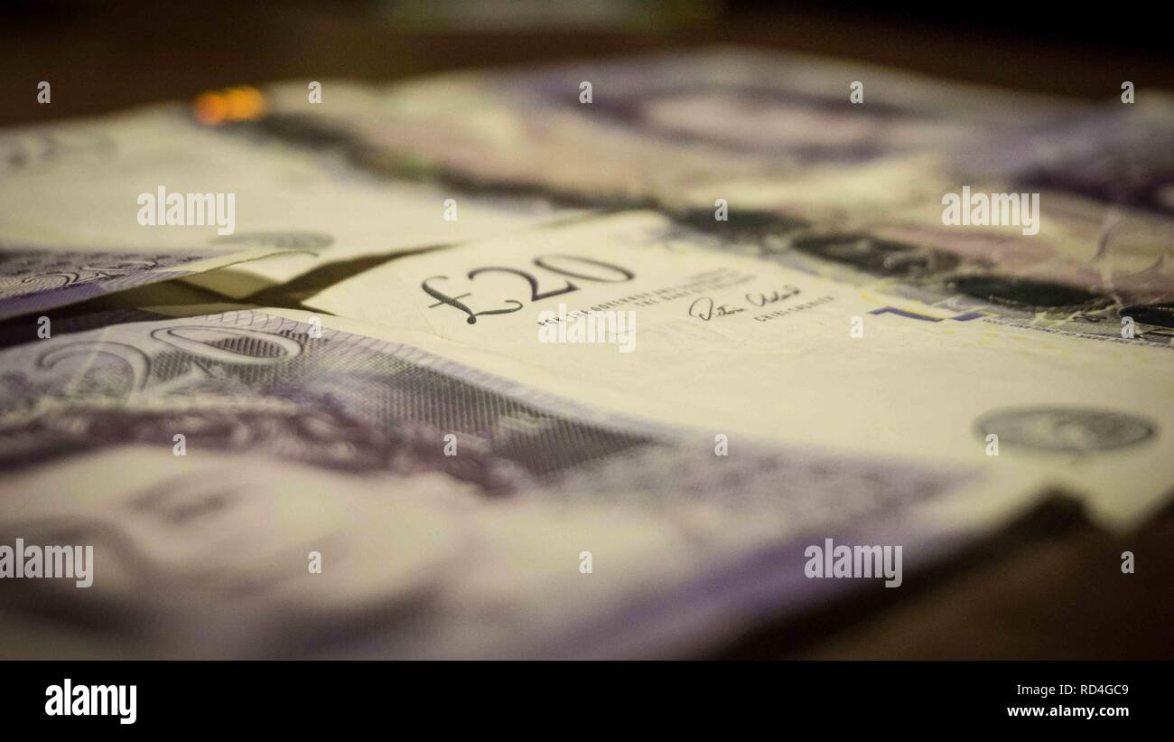 20 Pounds banknote Stock Photo - Alamy