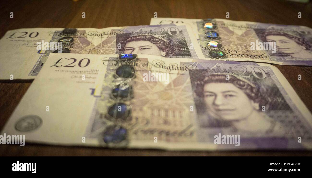 20 Pounds banknote Stock Photo - Alamy