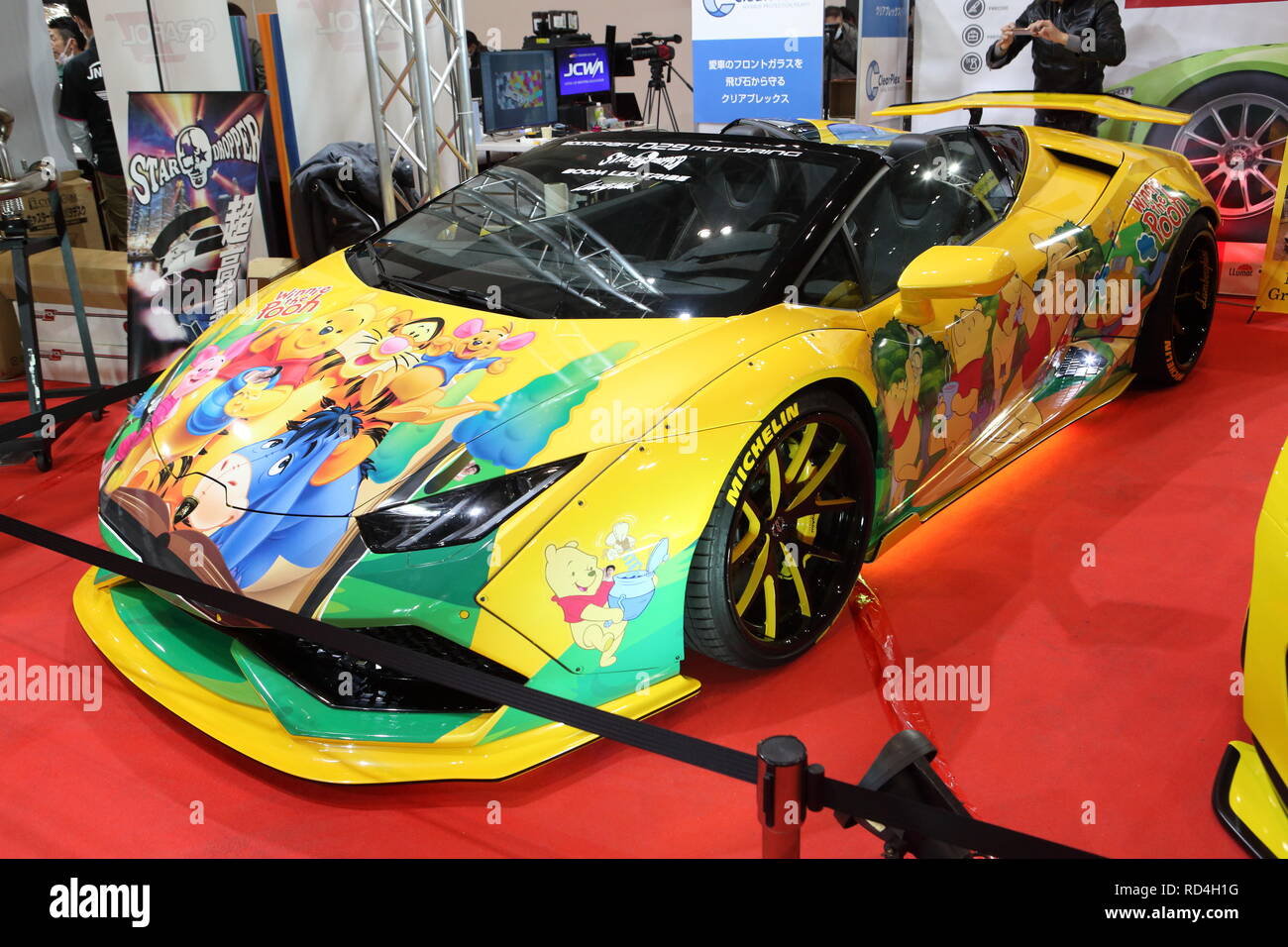 Friday. 11th Jan, 2019. A Disney cartoon painted Lamborghini is ...