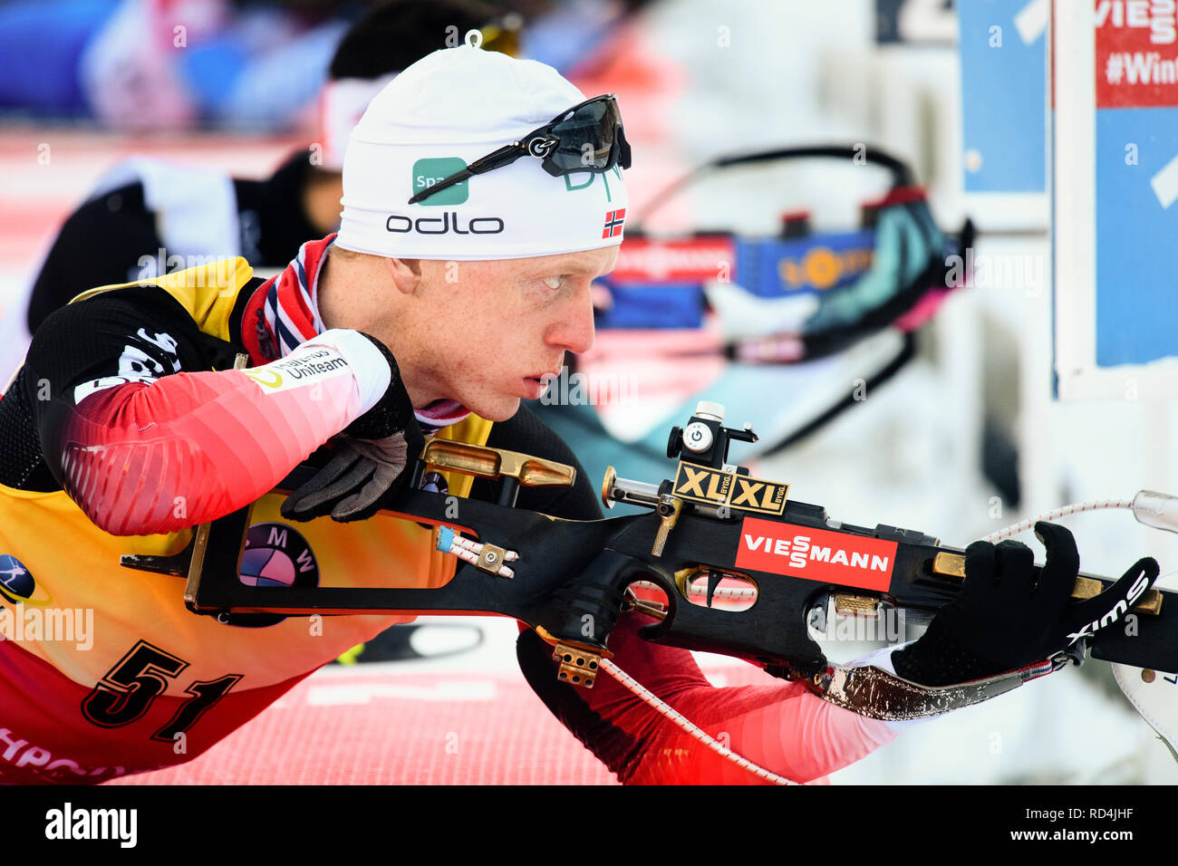 Ruhpolding, Germany. 17th Jan, 2019. Biathlon: World Cup, 10 km sprint ...