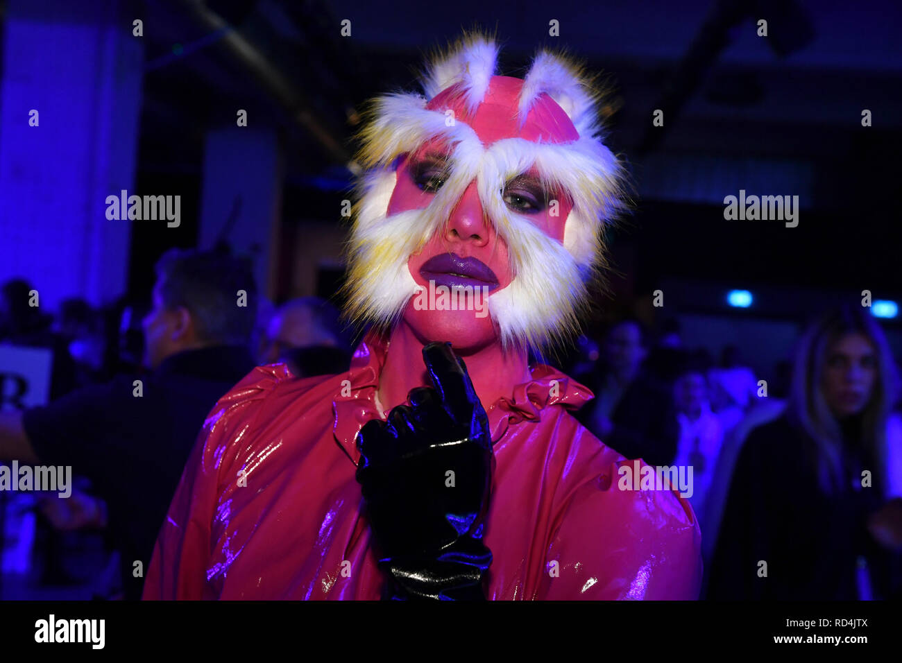 Berlin, Germany. 17th Jan, 2019. Designer Thomas Hanisch comes as a ...