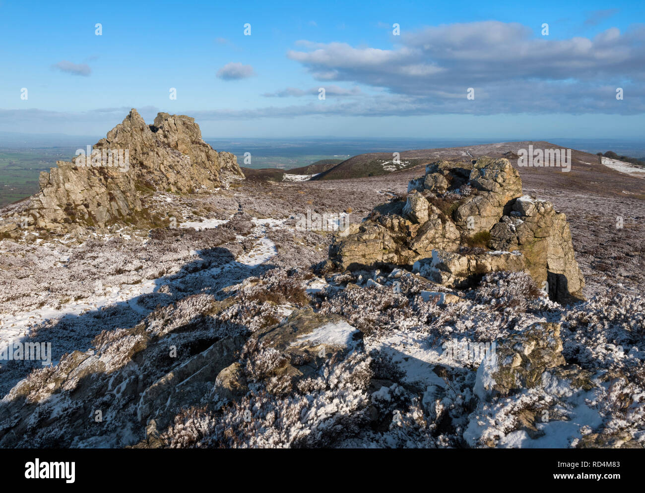 The Stiperstones, Shropshire, UK. 17th Jan, 2019. Winter snow on the ...