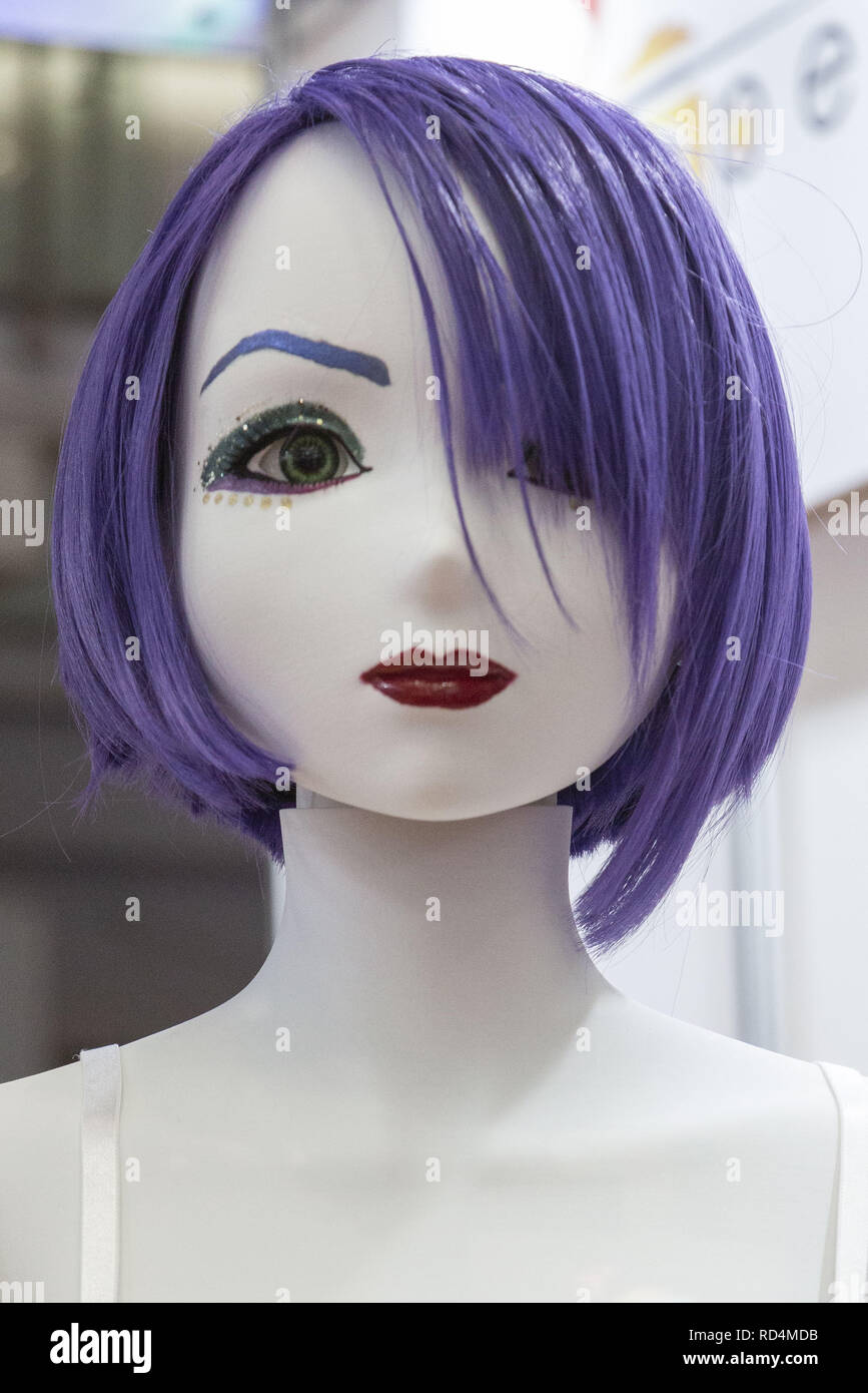 Tokyo, Japan. 17th Jan, 2019. A human-sized motion figure platform ...