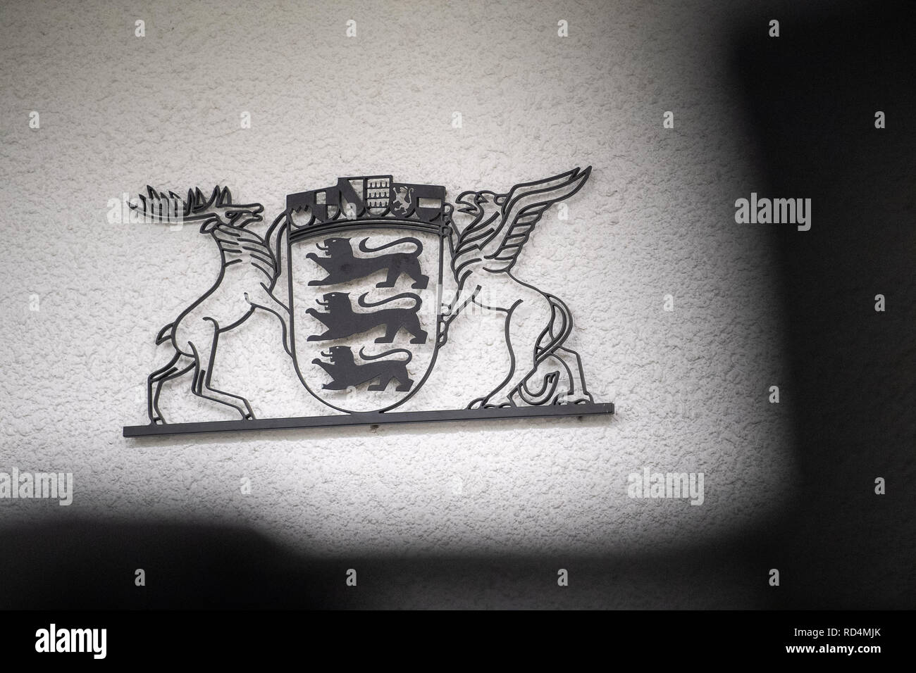 Stuttgart, Germany. 17th Jan, 2019. The coat of arms of Baden ...