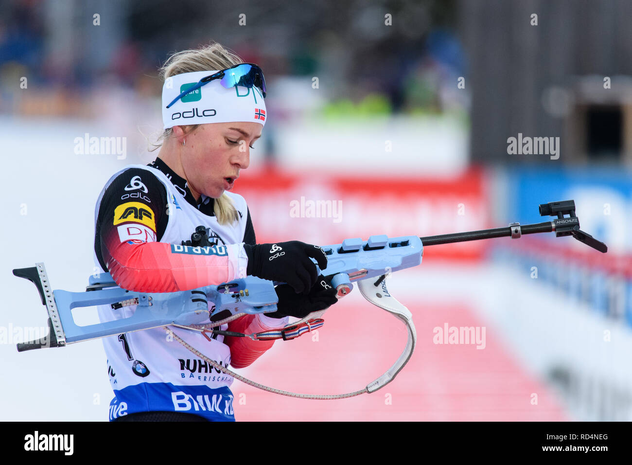 Ruhpolding, Germany. 17th Jan, 2019. Biathlon: World Cup, 7.5 km women ...