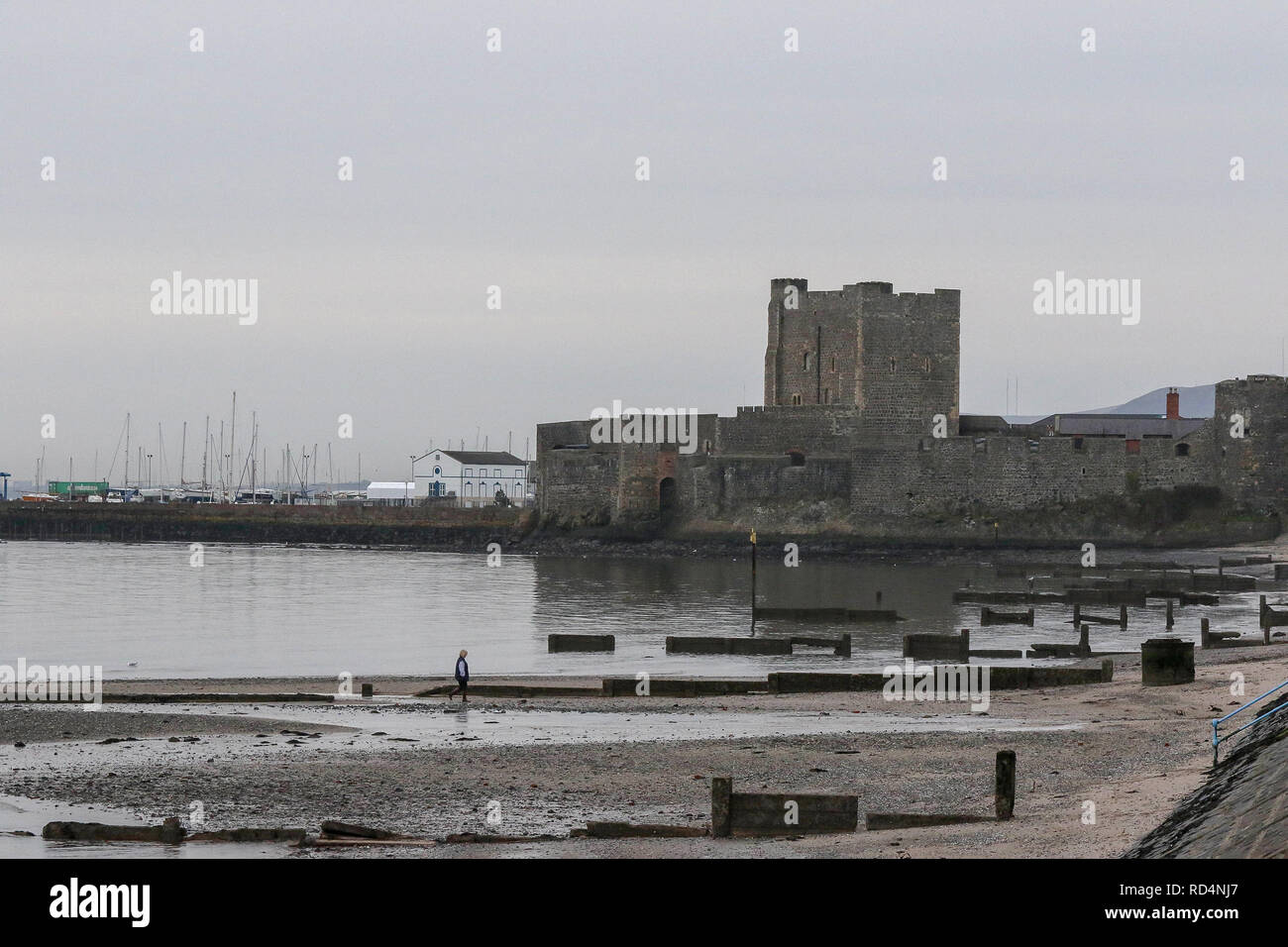 Carrickfergus beach winter hi-res stock photography and images - Alamy