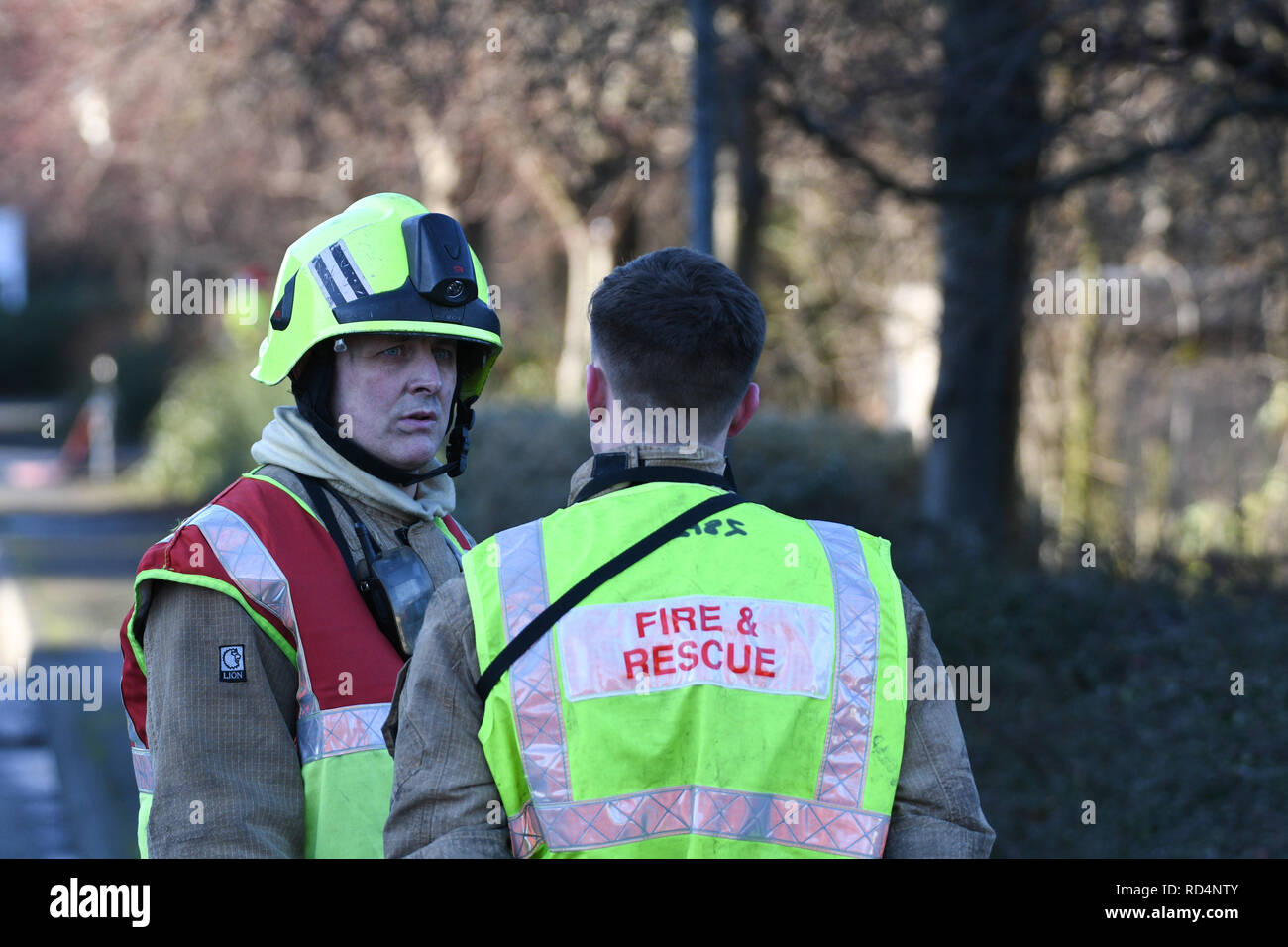 Loughborough, Leicestershire, UK. 17th Jan 2019. Fire at Jayplas ...