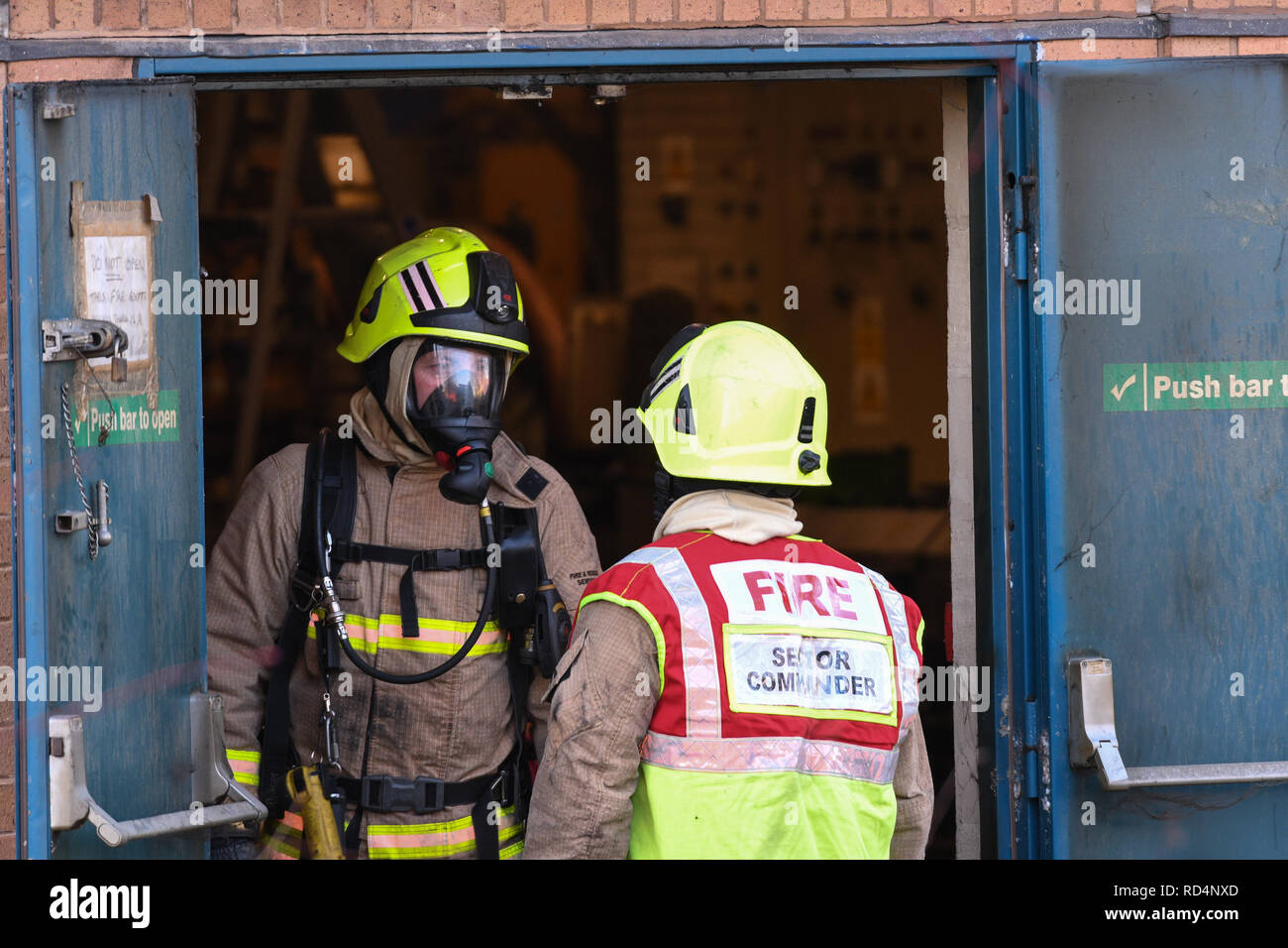 Loughborough, Leicestershire, UK. 17th Jan 2019. Fire at Jayplas ...
