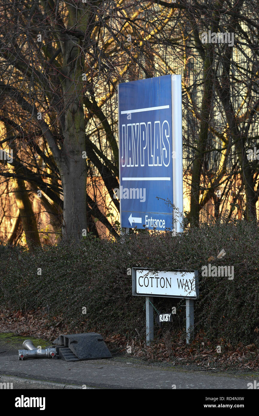 Loughborough, Leicestershire, UK. 17th Jan 2019. Fire at Jayplas ...