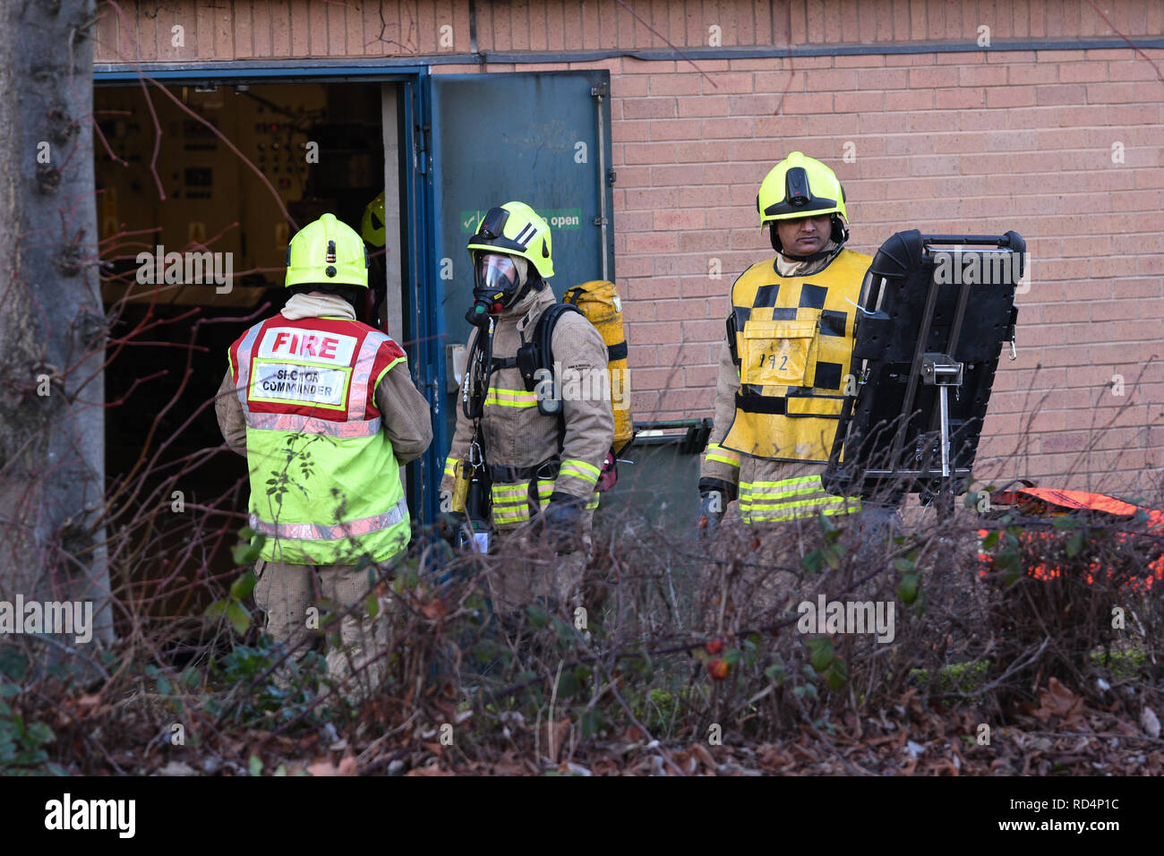 Loughborough, Leicestershire, UK. 17th Jan 2019. Fire at Jayplas ...