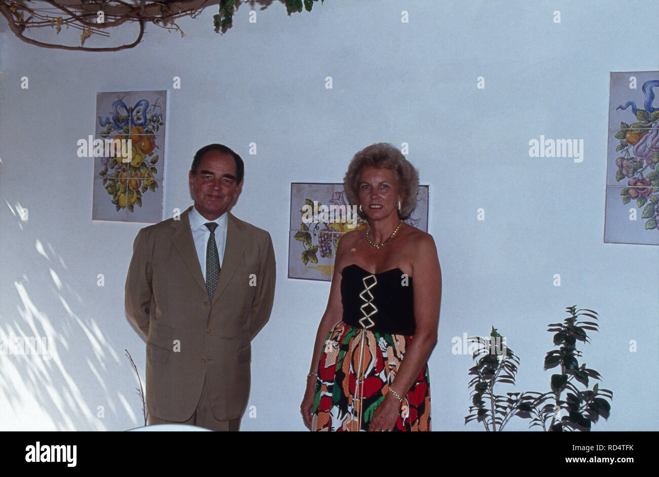 Rudolf Graf und Herr von Schönburg Glauchau mit Gemahlin Marie Louise ...