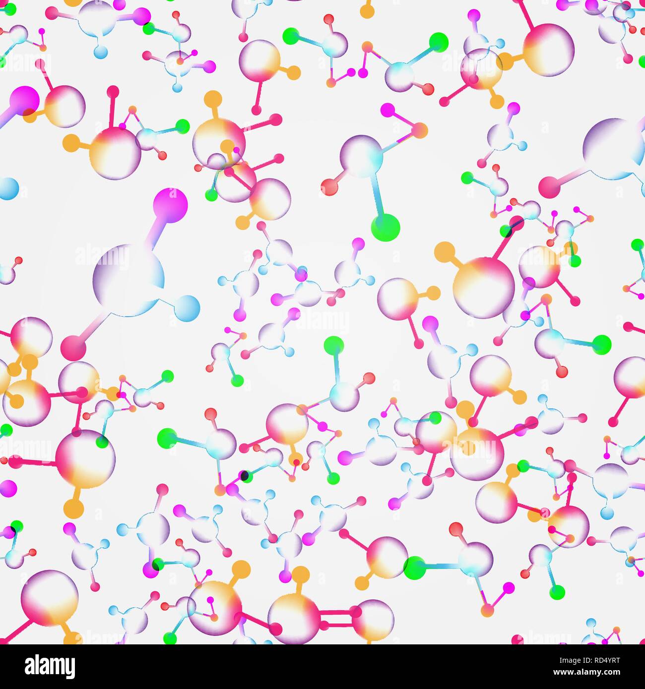 3d structure molecular model seamless pattern vector illustration 10 ...