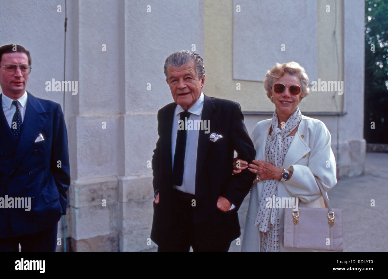 Tassilo Fürst von Fürstenberg mit Ehefrau Cecilie in Strobl, Österreich ...