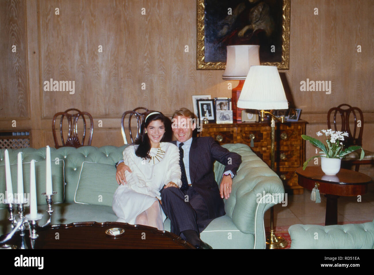 Carl Eduard von Bismarck mit seiner ersten Ehefrau, der amerikanischen ...