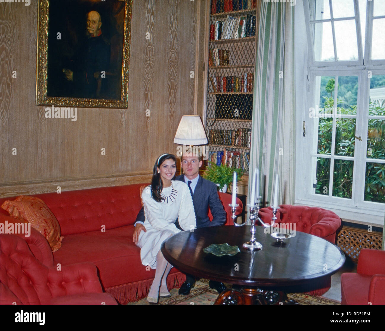 Carl Eduard von Bismarck mit seiner ersten Ehefrau, der amerikanischen ...