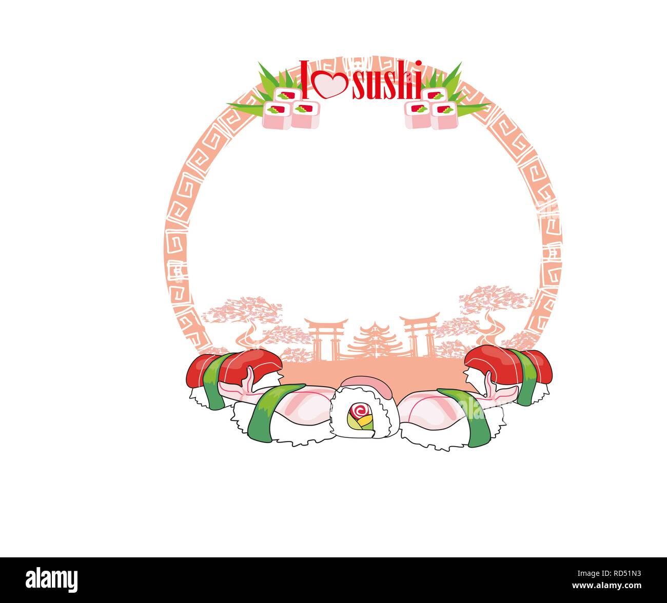 Sushi - artistic frame Stock Vector Image & Art - Alamy