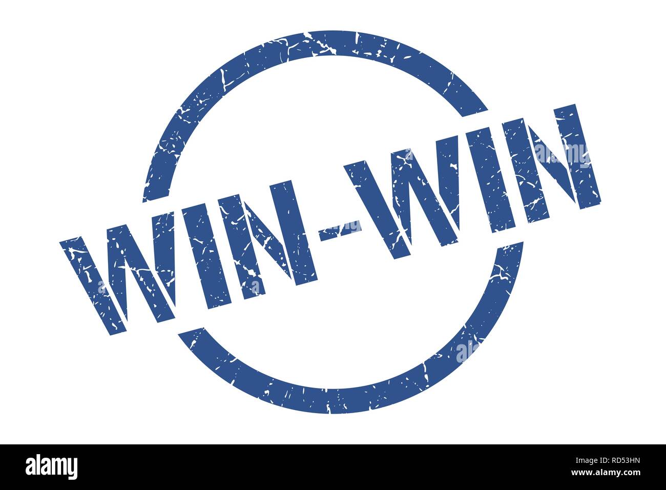 win-win blue round stamp Stock Vector Image & Art - Alamy
