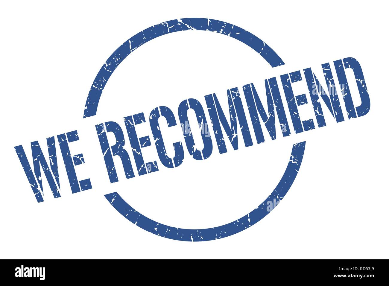 we recommend blue round stamp Stock Vector Image & Art - Alamy