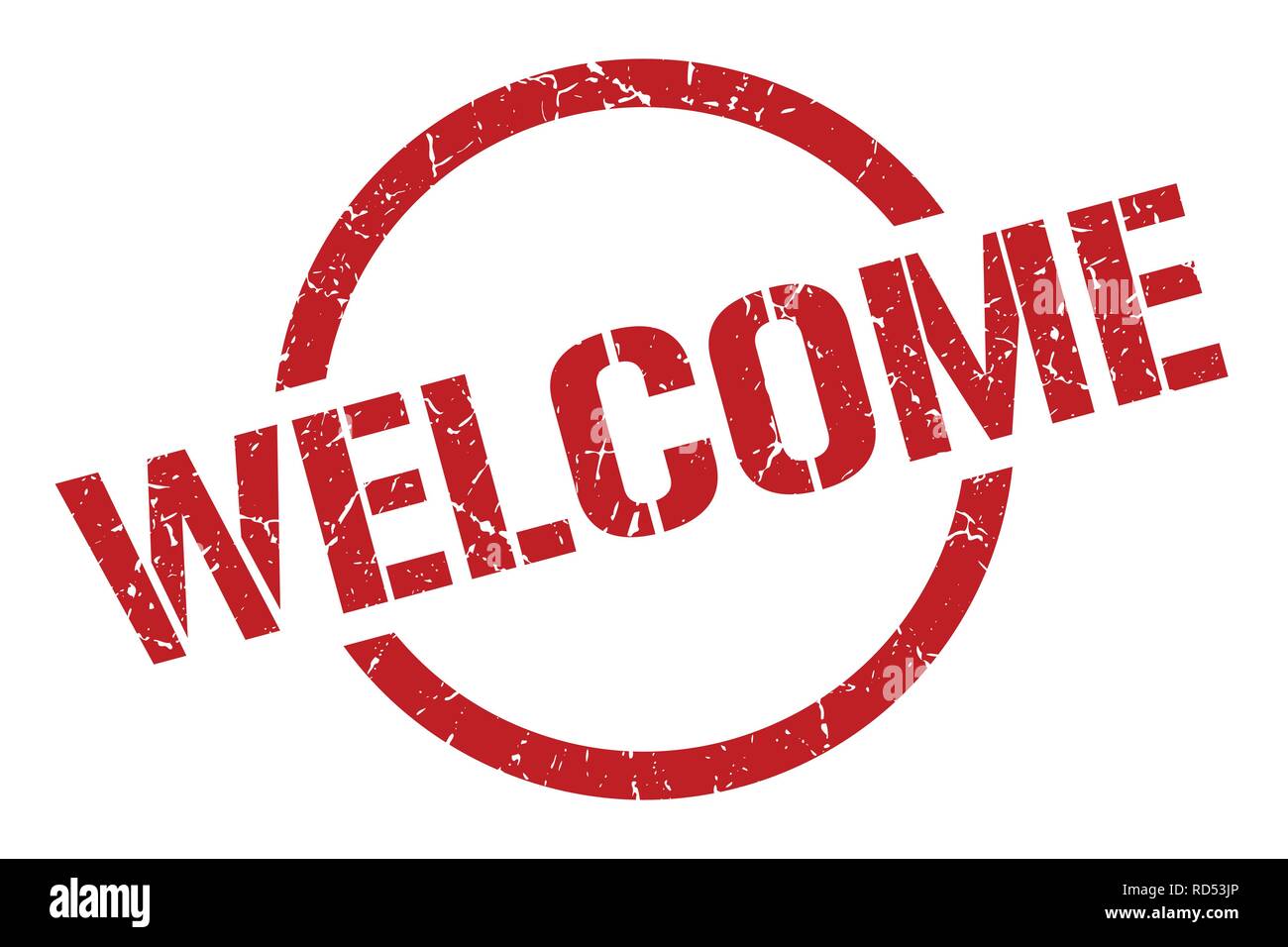 welcome red round stamp Stock Vector Image & Art - Alamy