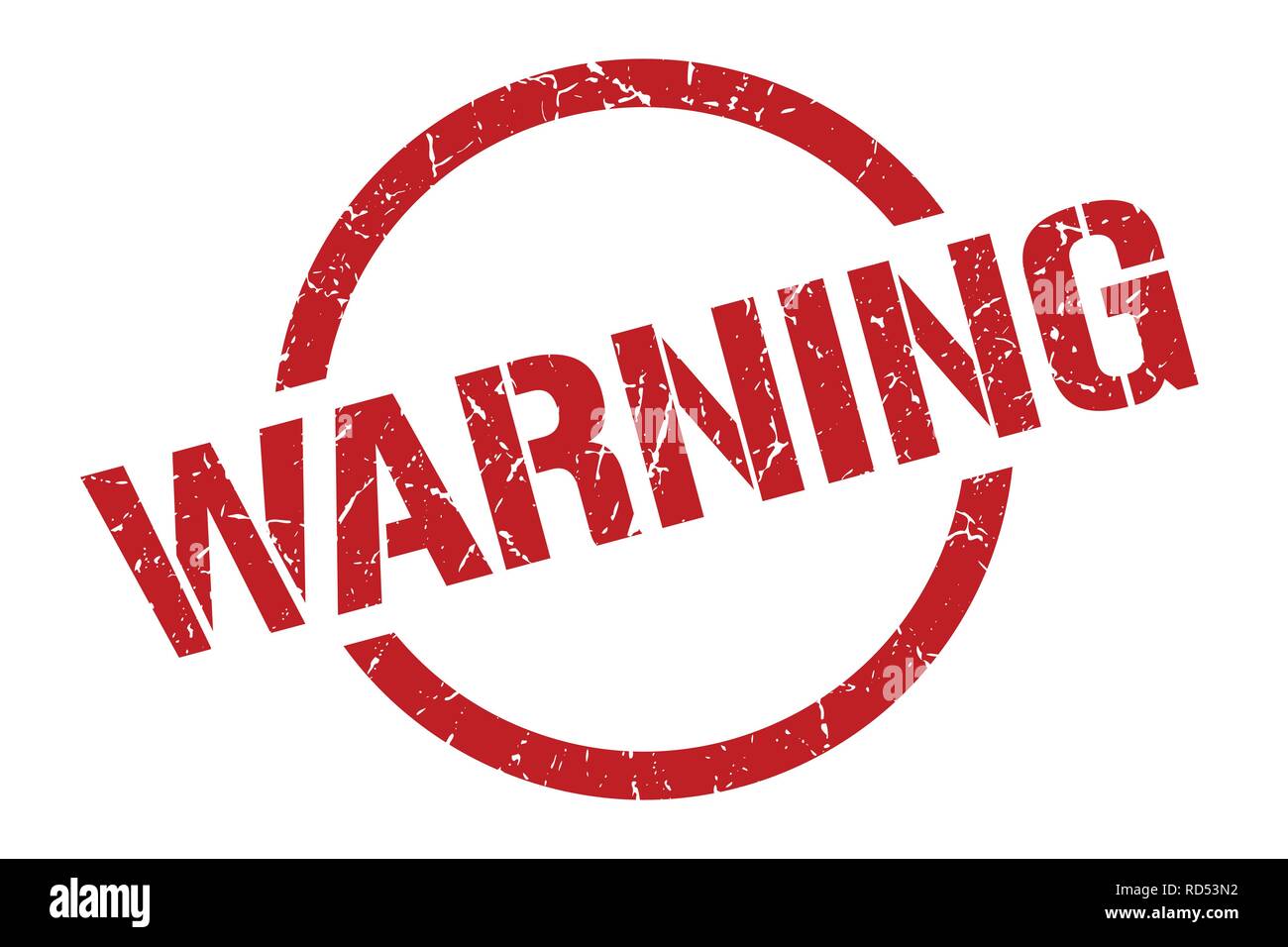 warning red round stamp Stock Vector Image & Art - Alamy