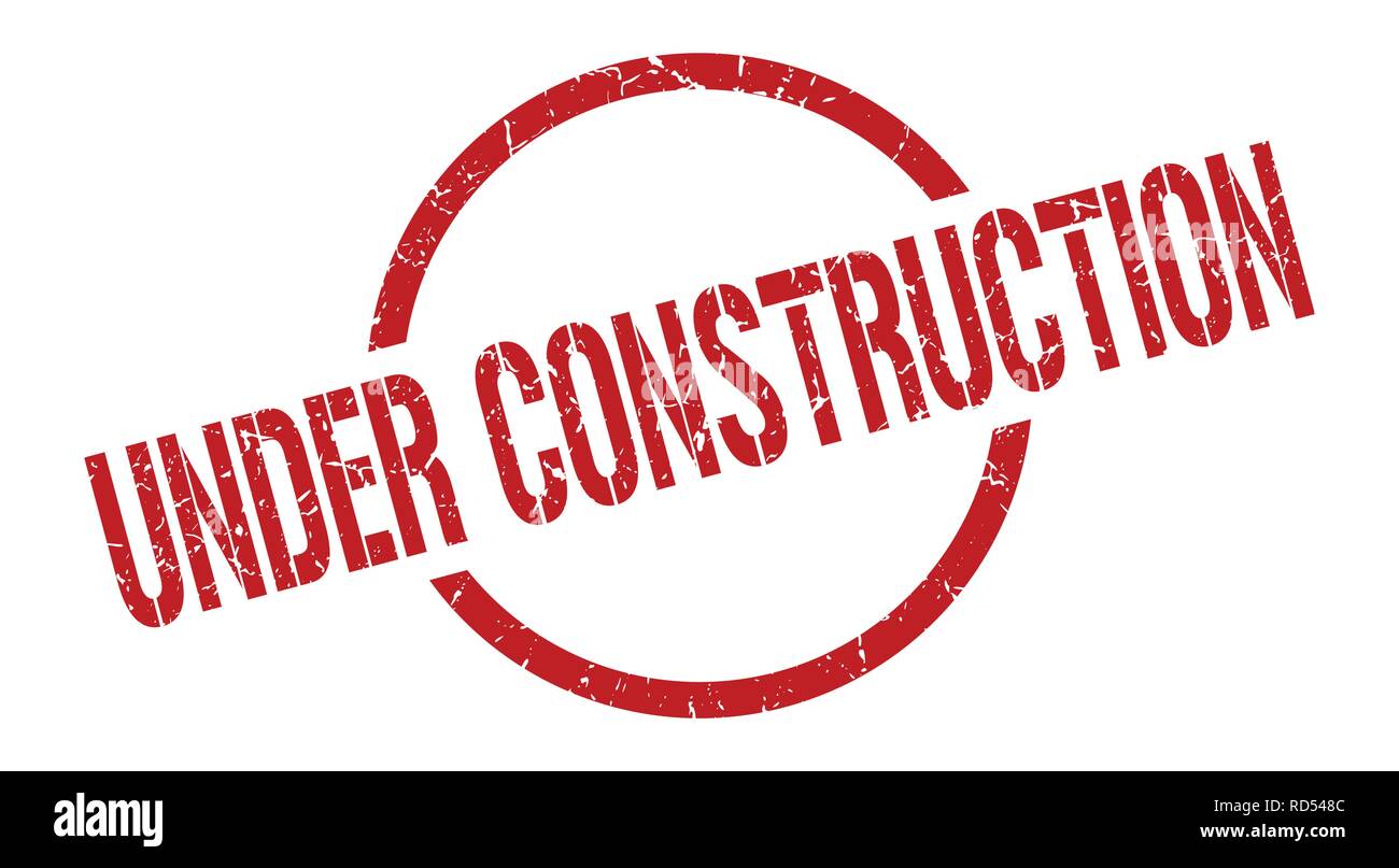 under construction red round stamp Stock Vector Image & Art - Alamy