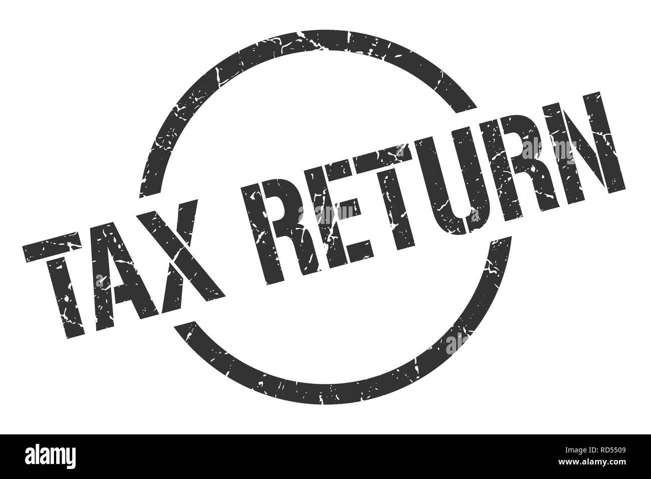 tax return black round stamp Stock Vector Image & Art - Alamy
