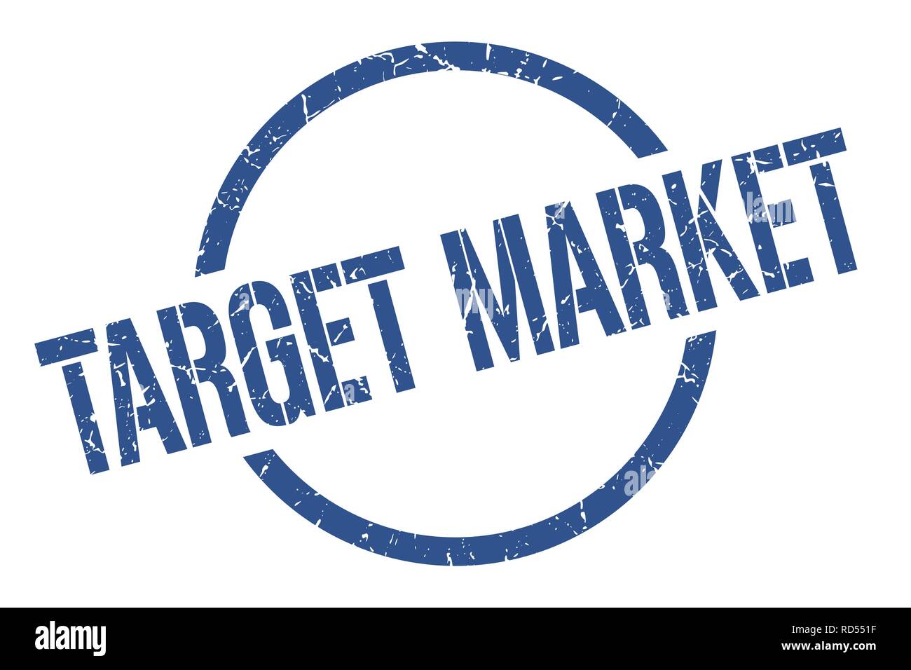 target market blue round stamp Stock Vector Image & Art - Alamy