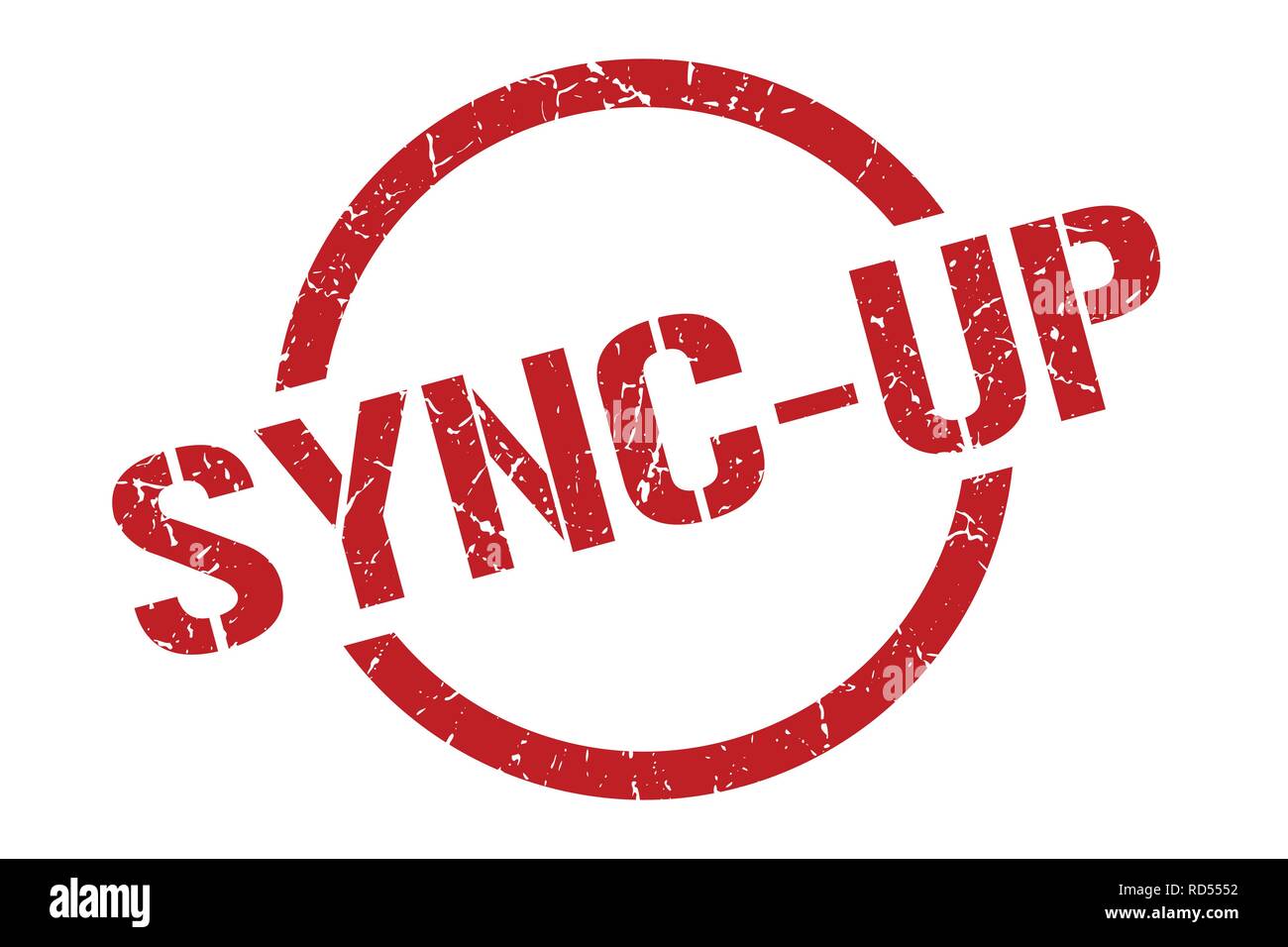 sync-up red round stamp Stock Vector Image & Art - Alamy