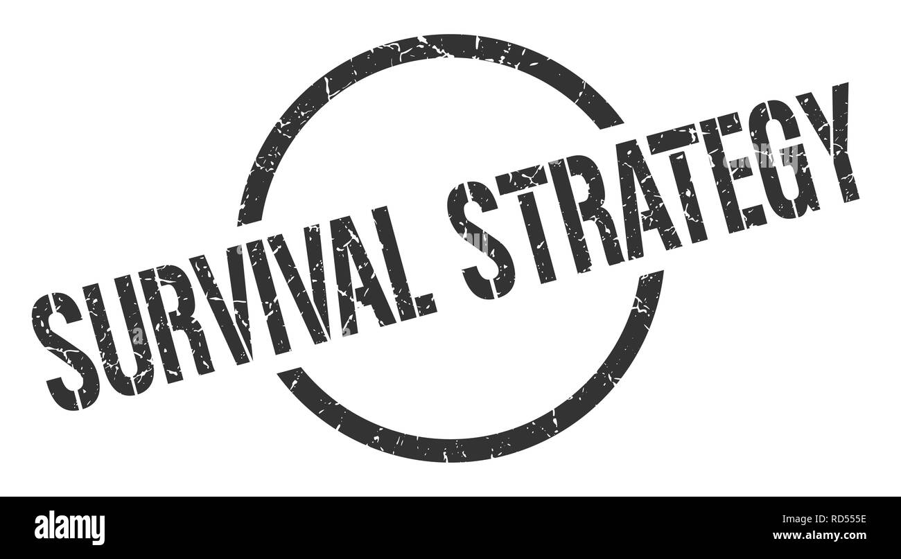 survival strategy black round stamp Stock Vector Image & Art - Alamy