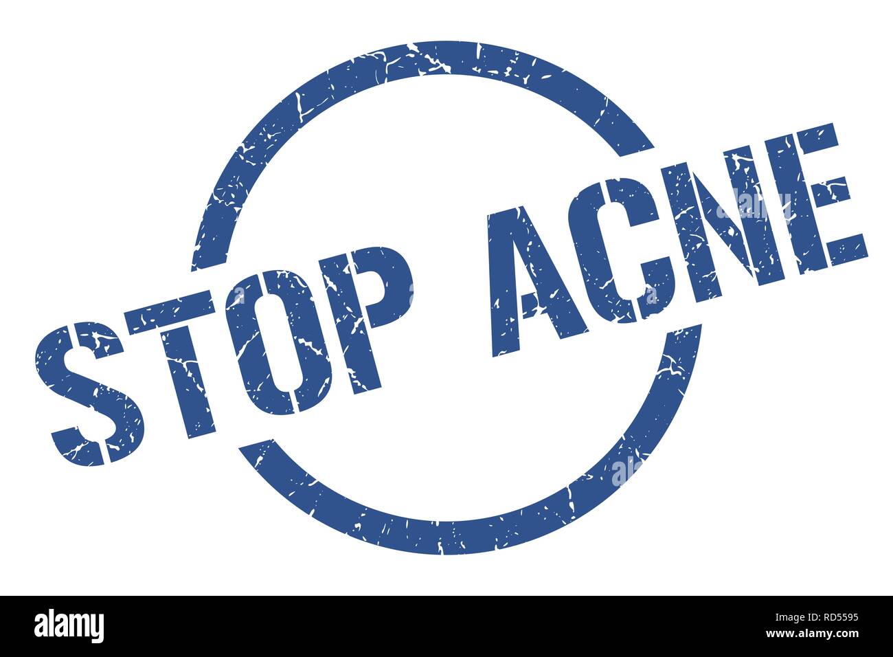 stop acne blue round stamp Stock Vector Image & Art - Alamy