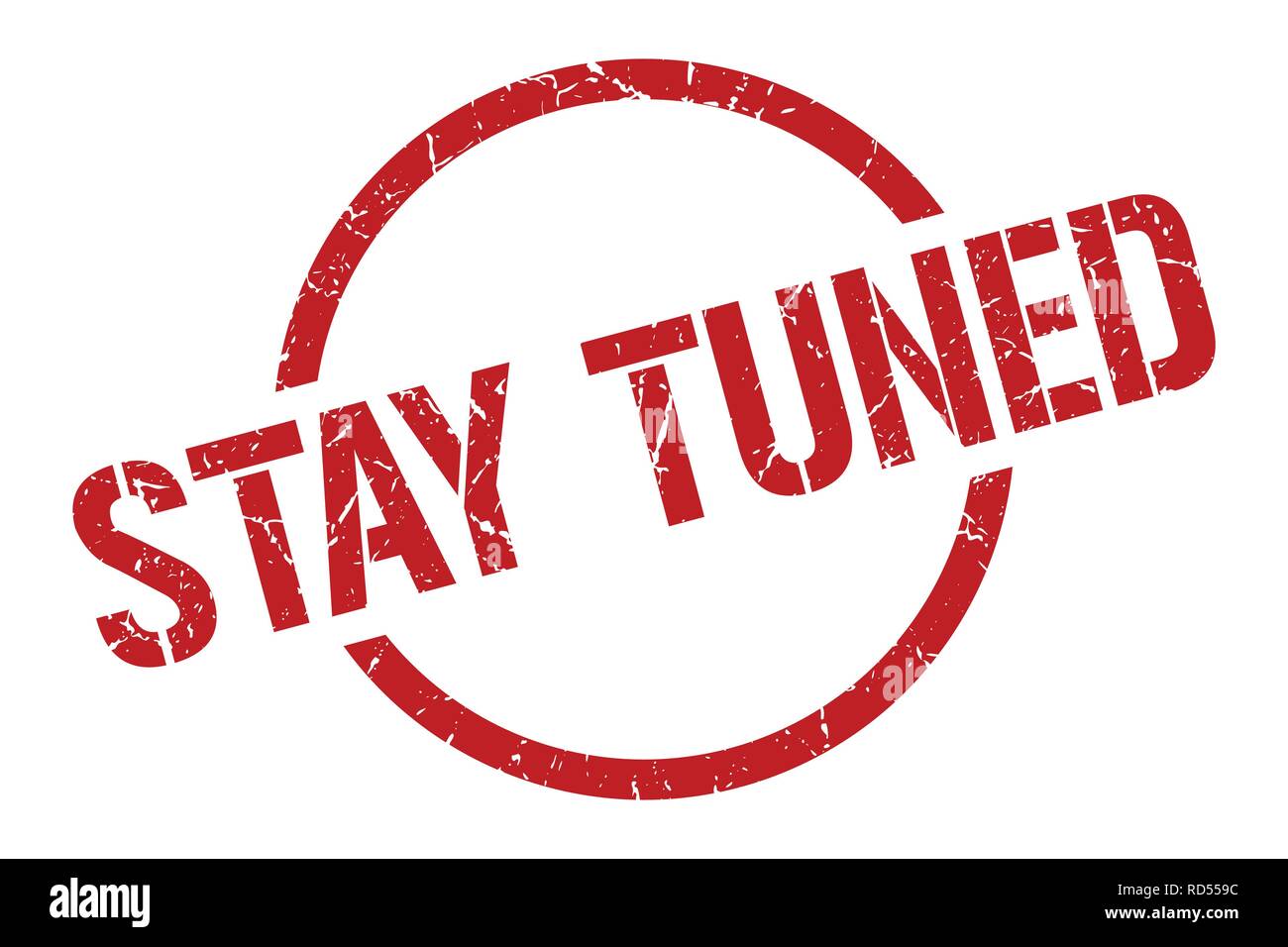 stay tuned red round stamp Stock Vector Image & Art - Alamy